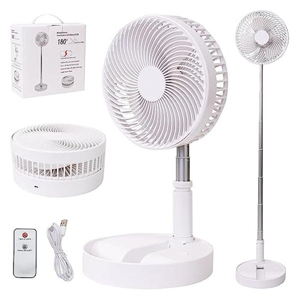 LOREAD Portable Desk Fan,Foldable Fan Pedestal Stand Floor Fan with ...