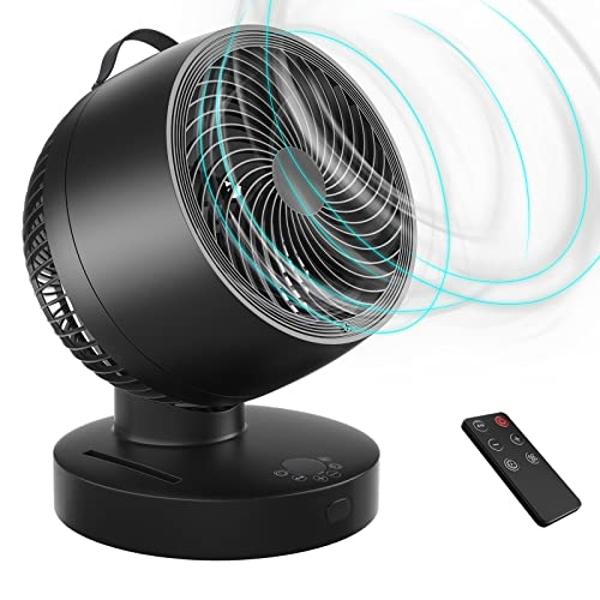 Kapoo Table Fan Air Circulator with Remote, Blade 8", 6 Speeds 4 Wind ...