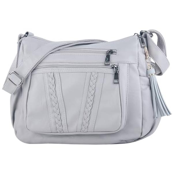 ELDA Crossbody Bags For Women Pocketbooks Soft PU Leather Purses and ...