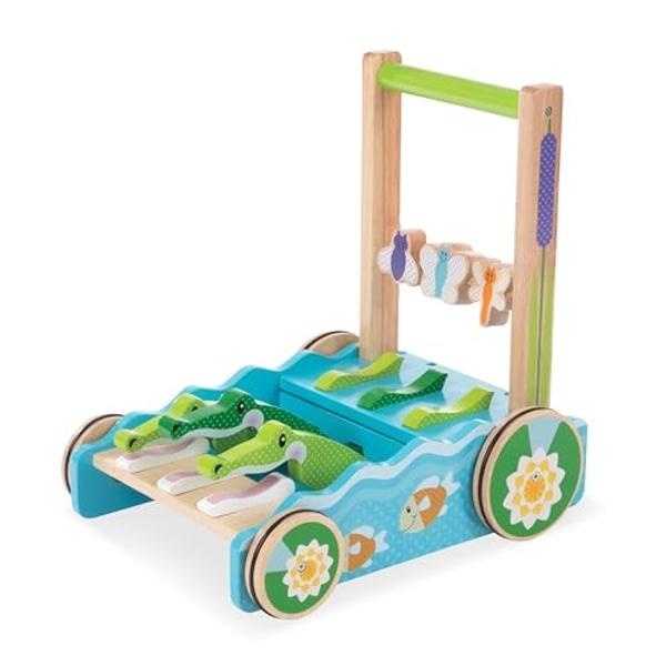 Melissa & Doug First Play Chomp and Clack Alligator Wooden Push Toy and ...
