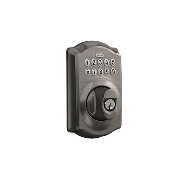 Schlage BE365 CAM 620 Camelot Keypad Deadbolt, Electronic Keyless Entry ...