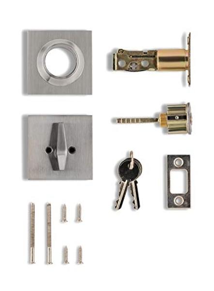 Double keyed Deadbolt Lock - Keyed on Both Sides, 2-Way Adjustable ...