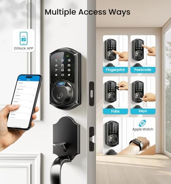 SimpliSafe Smart Lock Series 2 (Black) for The Gen 3 Home Security System