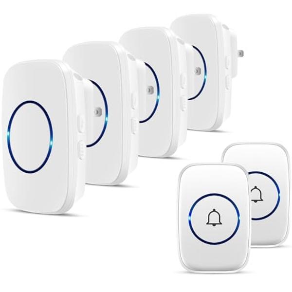 Wireless Doorbell, FullHouse Waterproof Door Bell Kit, Distinguish ...
