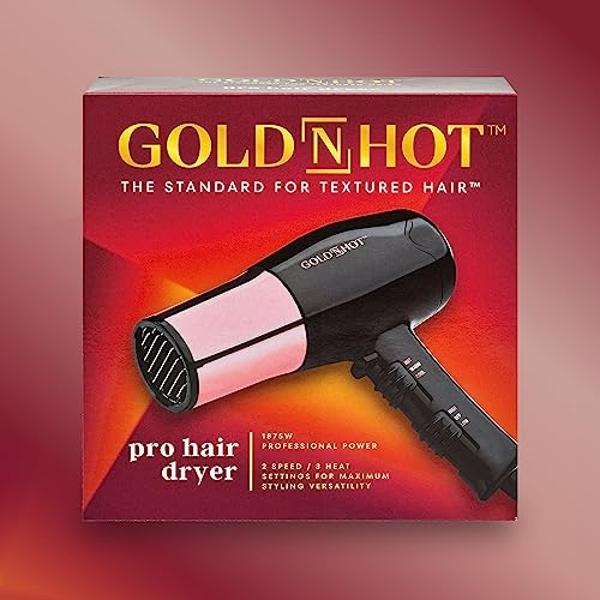 GOLD N HOT 1875 WATT Full Size Euro Dryer with Rose Gold Barrel