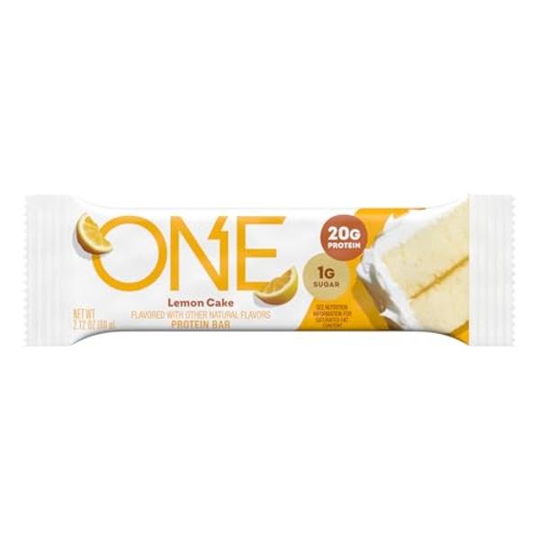 ONE Protein Bars, Lemon Cake, Gluten Free with 20g Protein and 1g Sugar ...