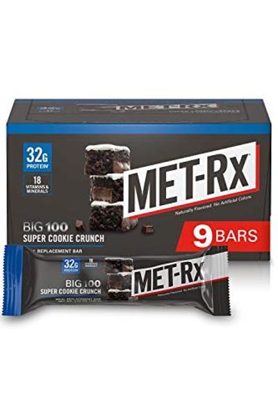 MET-Rx Big 100 Protein Bar, Meal Replacement Bar, 32G Protein, Super ...