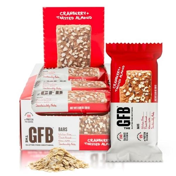 The GFB Cranberry Toasted Almond Protein Bars - Gluten Free, Plant ...