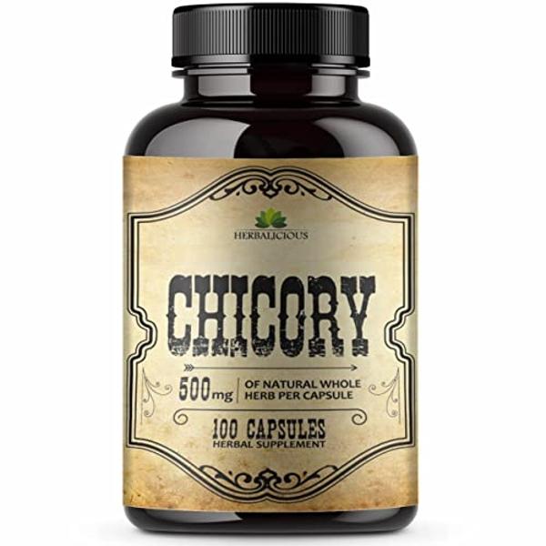 HERBALICIOUS Chicory Root Supplement Prebiotic - Natural Herbal Support ...