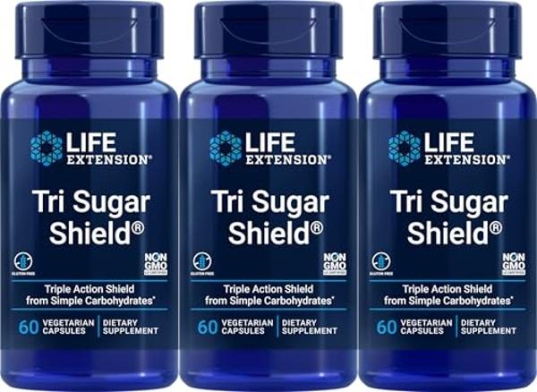 Life Extension Tri Sugar Shield, 60 Vegetarian Capsules (Pack of 3)