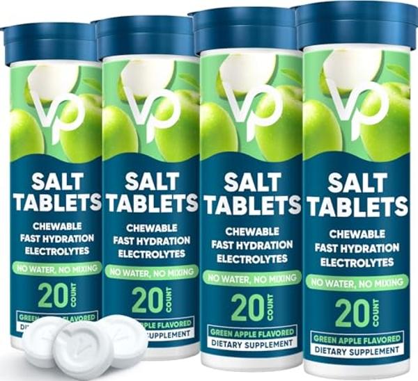Venture Pal Chewable Electrolyte Tablets, Fast-Dissolve Sugar-Free ...