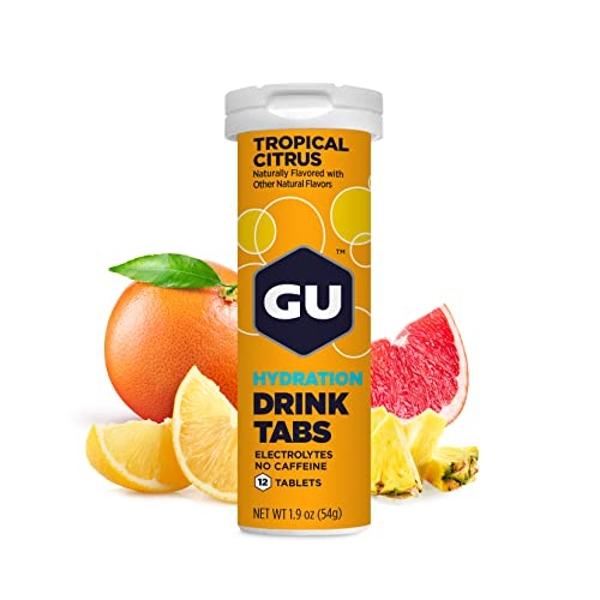 GU Energy Hydration Electrolyte Drink Tablets, Enhanced Endurance ...