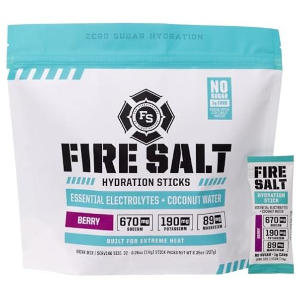 Fire Science Fire Salt Hydration Sticks, Electrolytes & Coconut Water ...