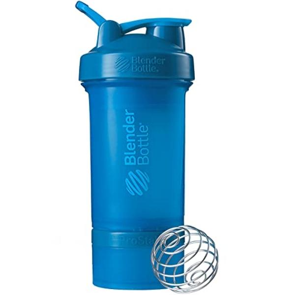 BlenderBottle Shaker Bottle with Pill Organizer and Storage for Protein ...