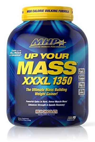Maximum Human Performance MHP UYM XXXL 1350 Mass Building Weight Gainer, Muscle Mass Gains, w ...