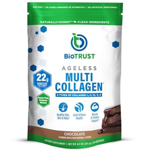 BioTrust Ageless Multi Collagen Peptides Powder – 5 Types (I, II, III ...