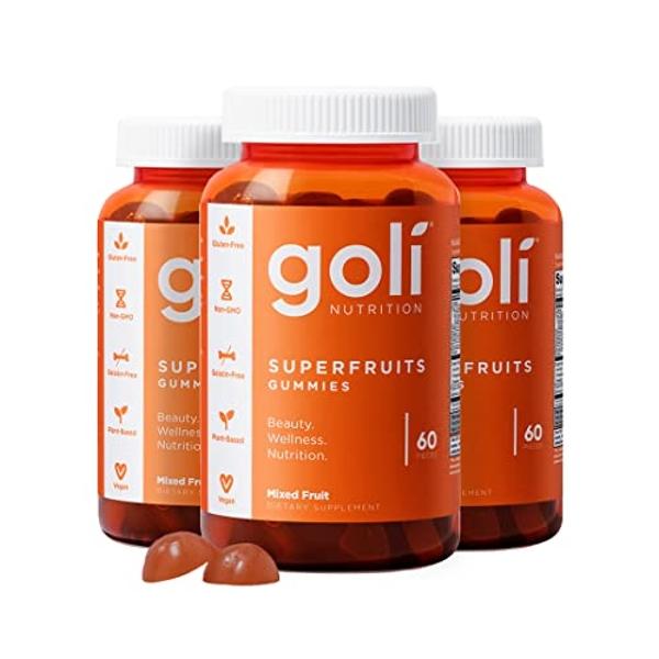 Goli Nutritional Supplement, SuperFruits Beauty Gummy Vitamin - 180 ...