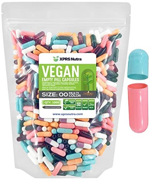 XPRS Nutra Size 00 Empty Capsules - 1000 Count Empty Vegan Capsules ...