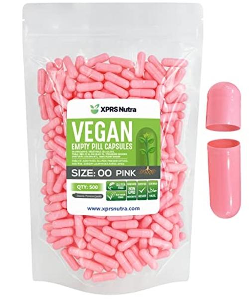 XPRS Nutra Size 00 Empty Capsules - 500 Count Empty Vegan Capsules ...