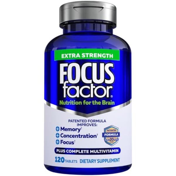 Focus Factor Adults Extra Strength, 120 Count - Brain Supplement for ...