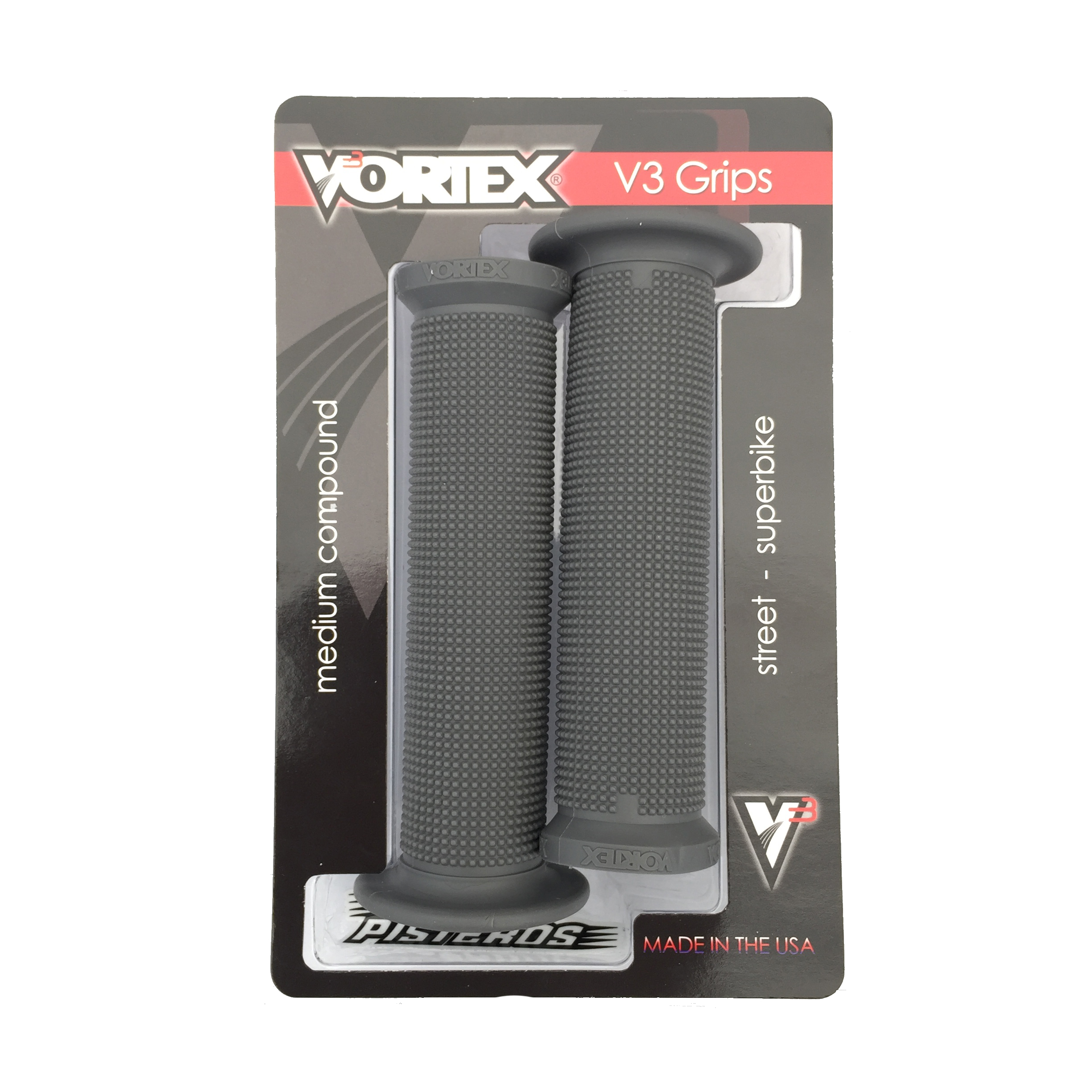 Puños Racing Vortex Gris Pulsar Duke R1 R6 Gsxr Cbr Zx6r