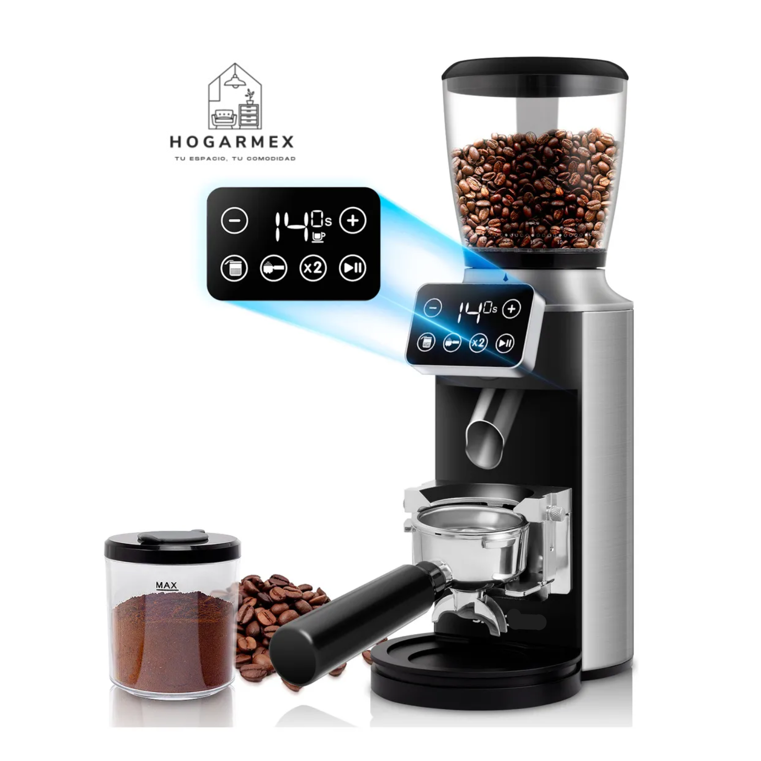 Molinillo de Café Eléctrico CAE1-Pro con Fresa Cónica, 30 Niveles de ...
