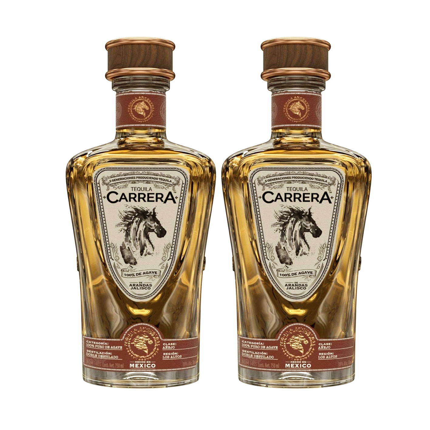 Duo Pack Tequila Carrera Añejo 750 Ml