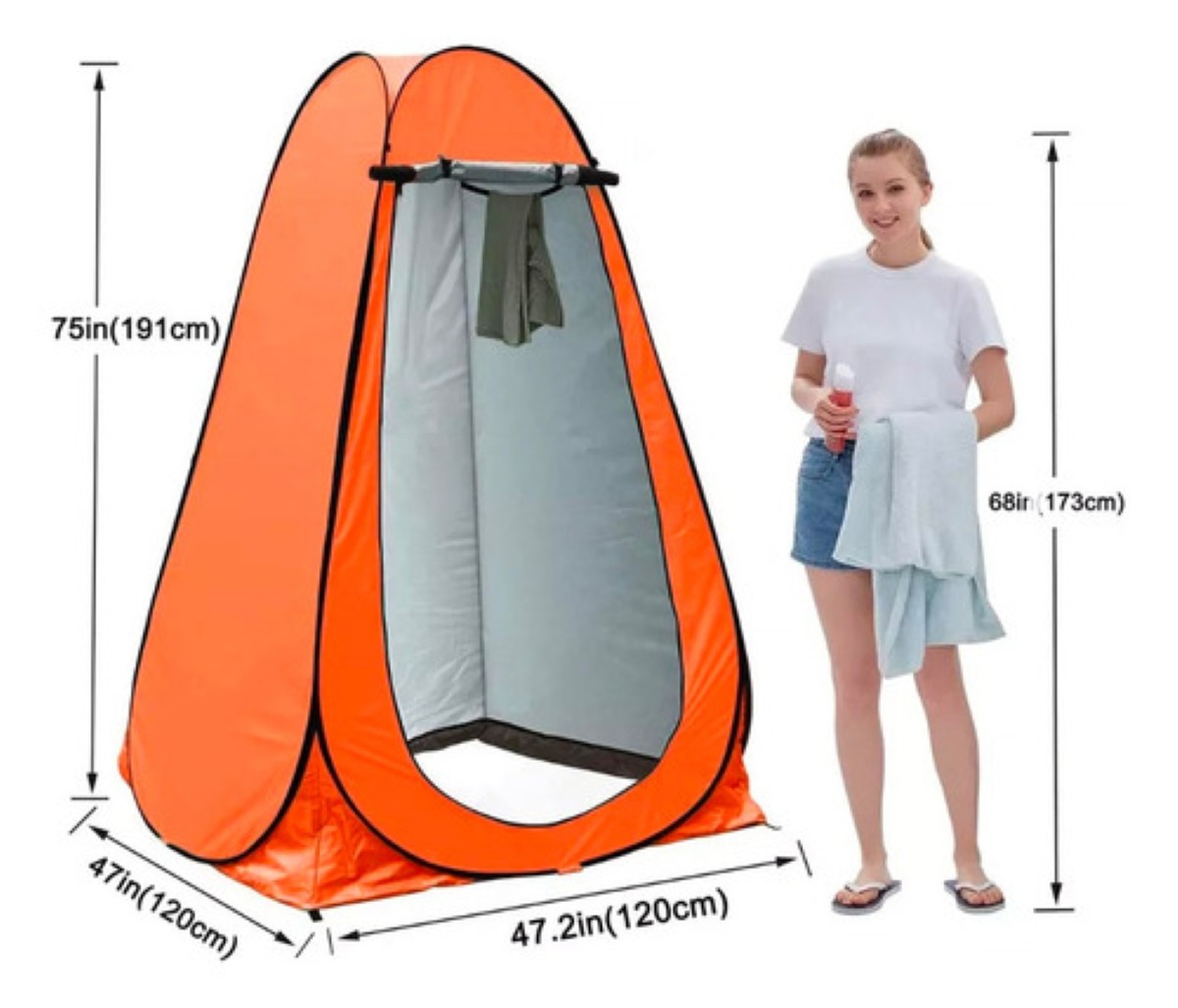"Vestidor Cambiador Portátil Tienda Campaña1.9m Camping/playa naranja