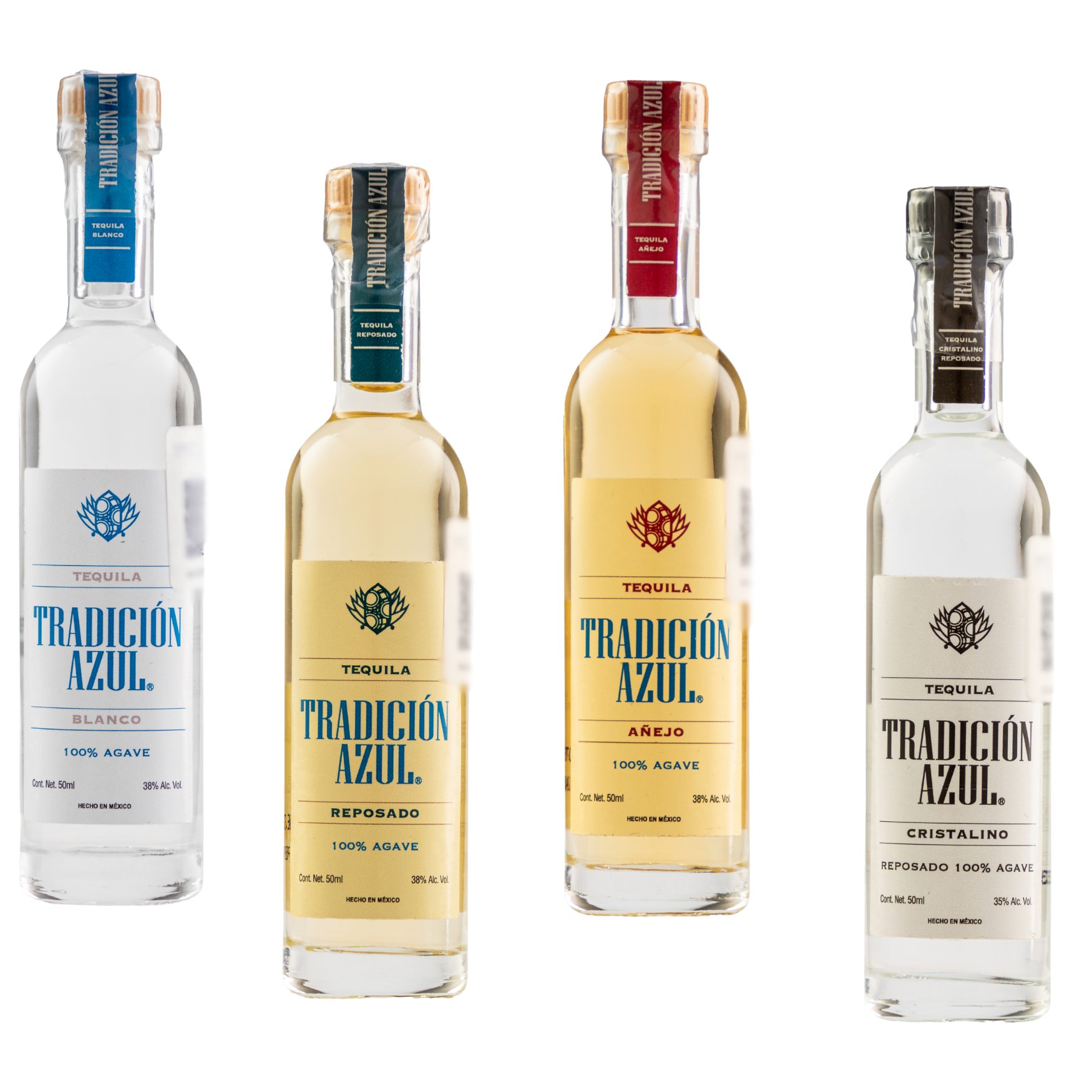 Four Pack Tequila Tradición Azul 50 ml