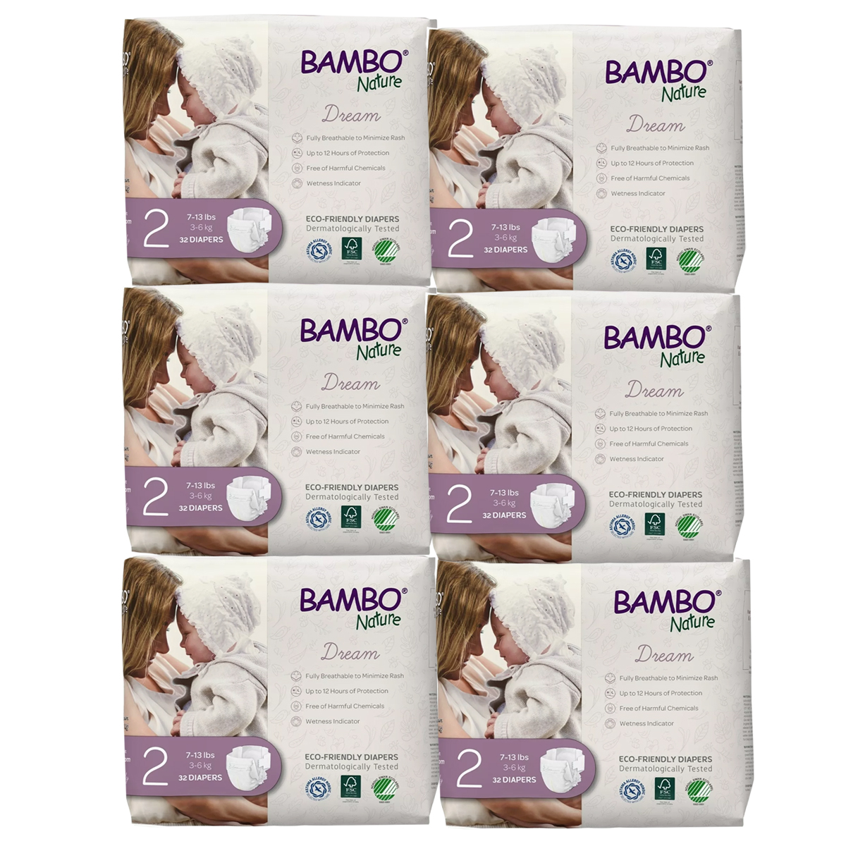 Pañales Bambo Nature Dream 192pz Talla 2