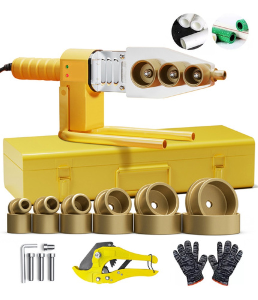 Termofusor Kit 1000w Pantalla Digital De Con 6 Dados+tijeras Amarillo