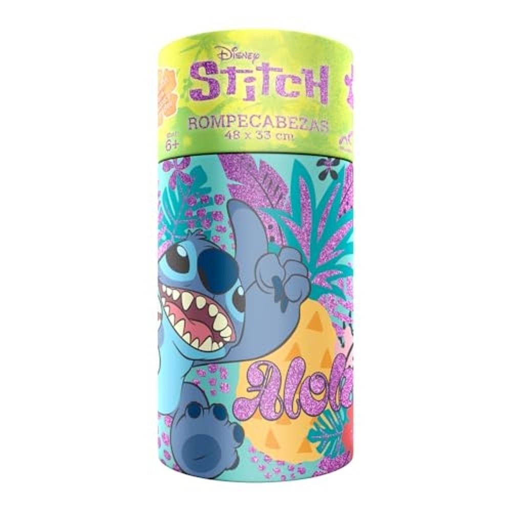 Rompecabezas Infantil Stitch 60 Piezas Cilindro