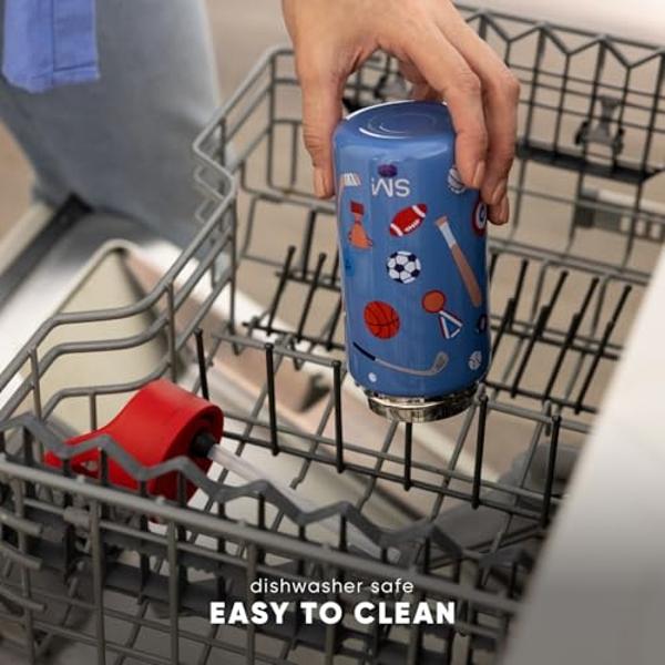 Botella de agua termo Funtainer con pajita, 355 ml, de acero inoxidable ...