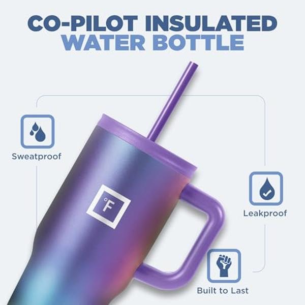 Botella de agua infantil moderna y sencilla con tapa de pajita ...