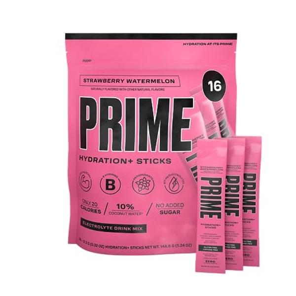 PRIME HYDRATION+ Barritas Fresa Sandía | Polvo Hidratante Individual ...