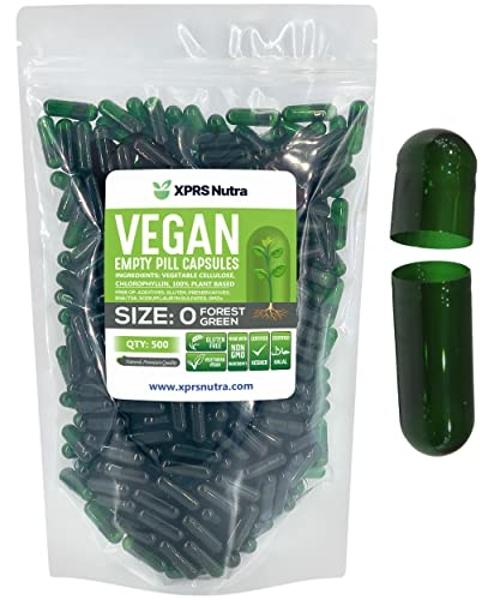 Cápsulas vacías XPRS Nutra tamaño 0 - 500 cápsulas veganas vacías ...