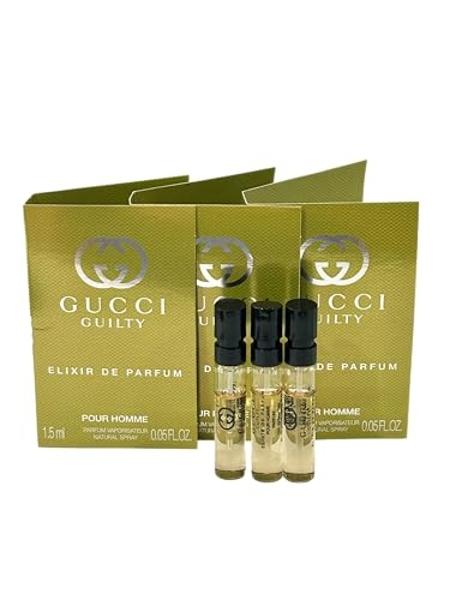 Perfume Gucci GUILTY MEN Elixir Sample 1.5 ml / 0.05 oz - set de 3 ...