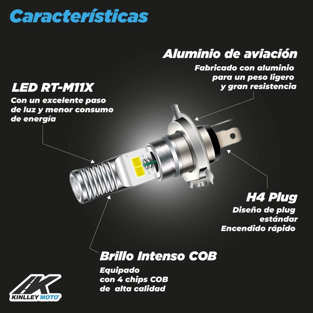Foco Led H4 RT-M11X para Motocicleta Kinlley
