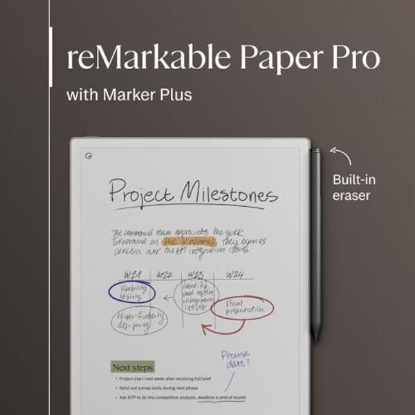 Paquete reMarkable Paper Pro: incluye tableta reMarkable Paper de 11,8” y marcador y bolígrafo ...