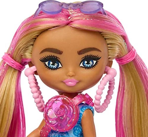 Muñeca Barbie Extra Mini Minis con coletas rubias con mechas rosas ...