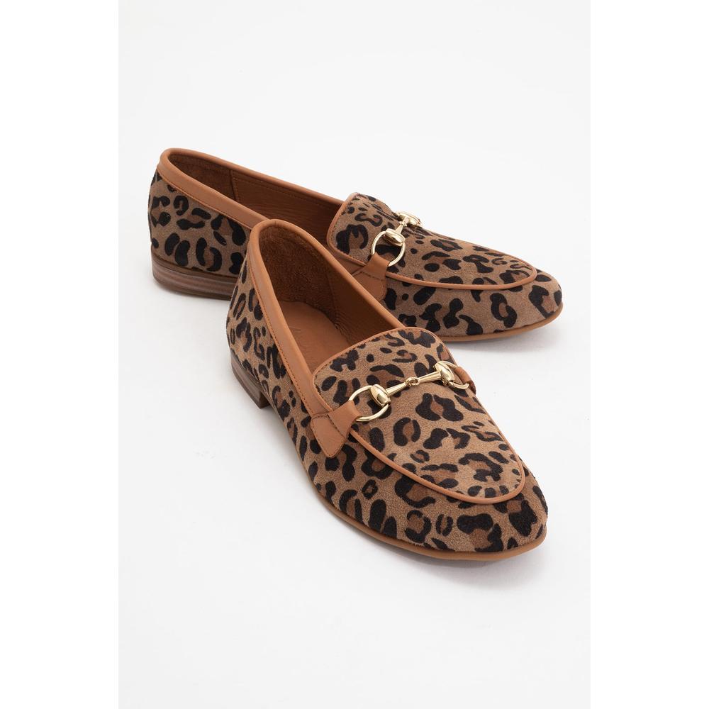 Rory - Mocasines de ante con estampado de leopardo