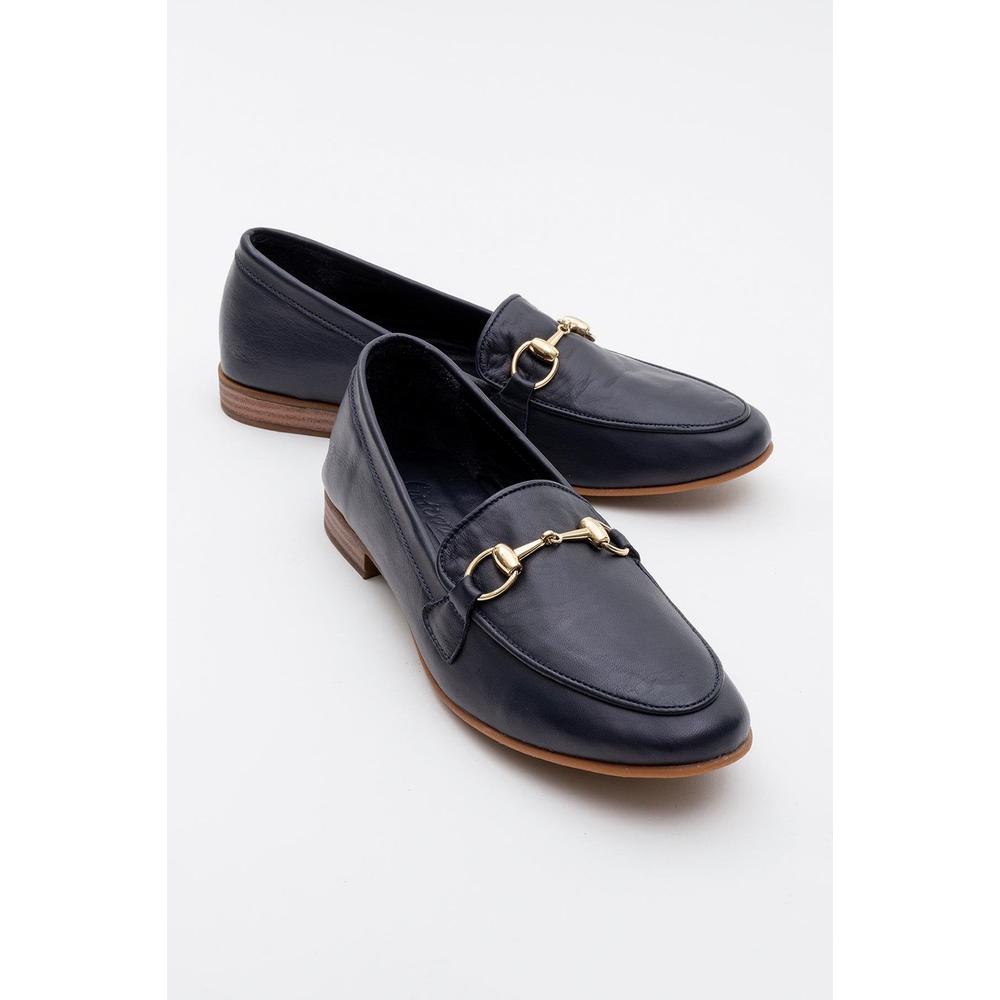 Rory - Mocasines de piel azul oscuro