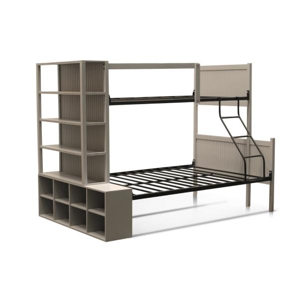 Litera Matrimonial - Individual Karlota + Mueble Organizador Lateral