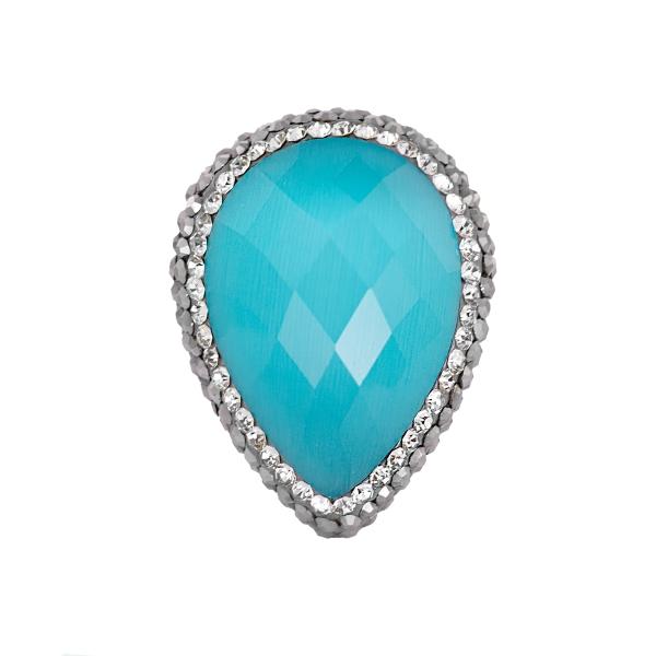 Anillo turco Queen Farah de Plata 925, con baño de Rodio, gema de ojo ...