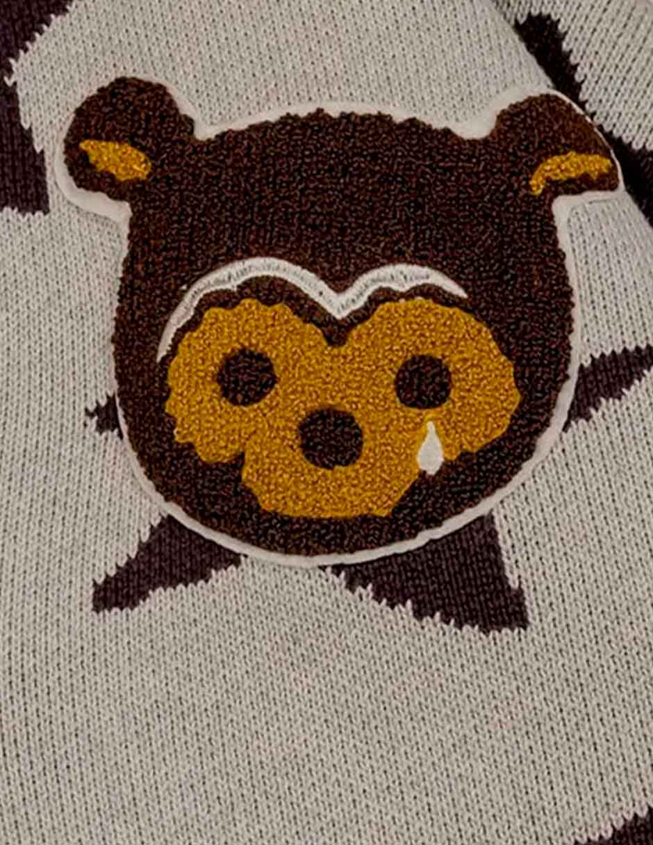 Cardigan Unisex Grimey Mud'S The Residence Gris GNKG194BCO