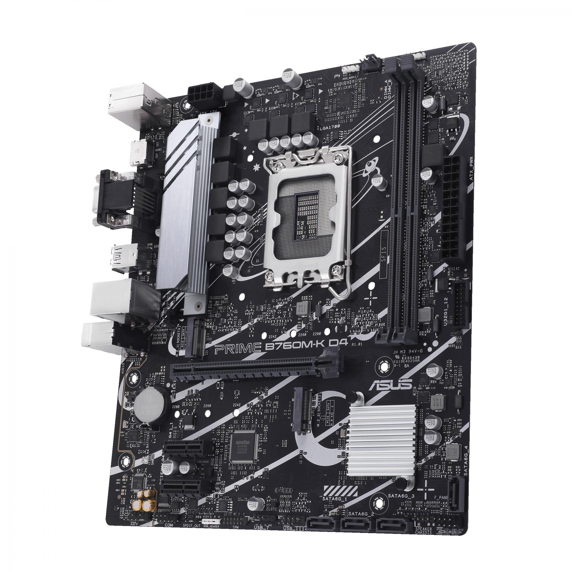 Tarjeta Madre ASUS PRIME B760M-K D4 Micro ATX LGA 1700 DDR4 HDMI