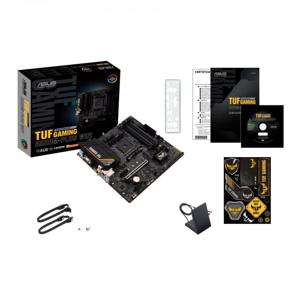 Tarjeta Madre ASUS TUF GAMING A520M-PLUS WIFI Micro ATX AM4