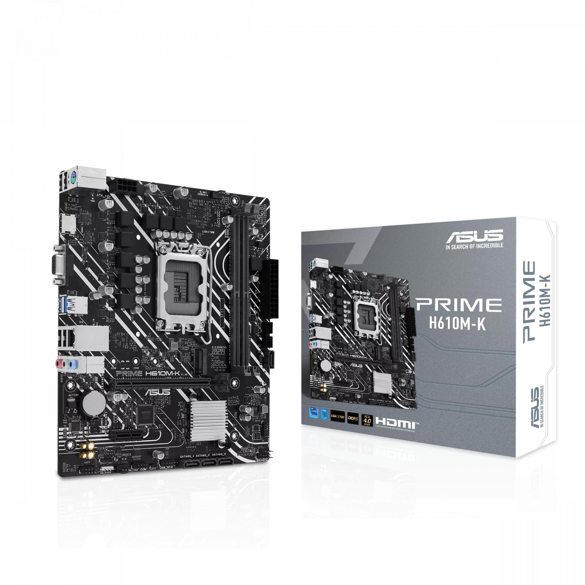 Tarjeta Madre ASUS PRIME H610M-K Micro-ATX LGA 1700 Intel H610 DDR5 HDMI