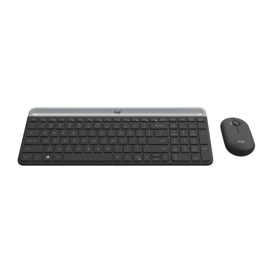 Logitech MK470 Combo Inalámbrico Slim Teclado y Ratón Blanco