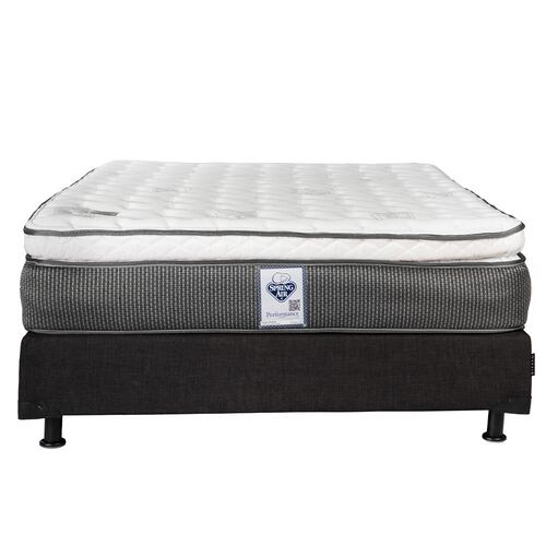 Colchón Queen Size Spring Air Phantom Con Box Negro y Sábanas Softy ...